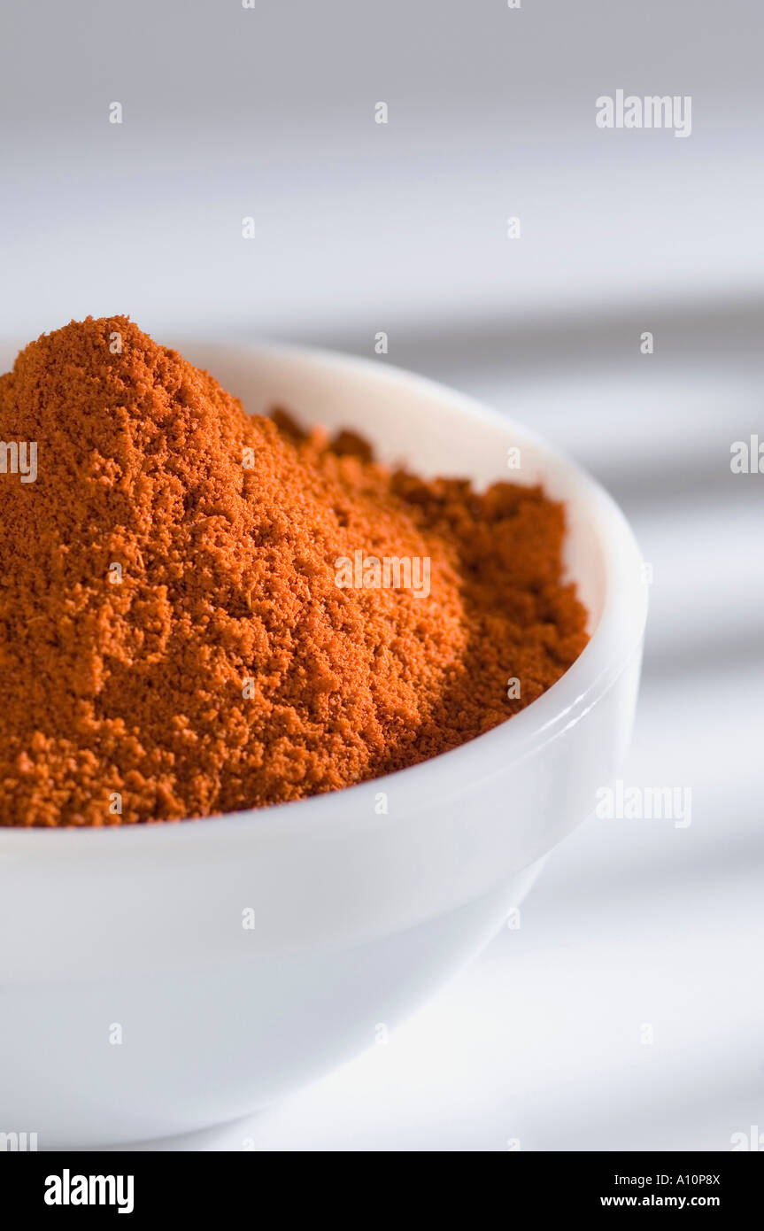 Close-up of a bowl of Chilli powder Stock Photo - Alamy