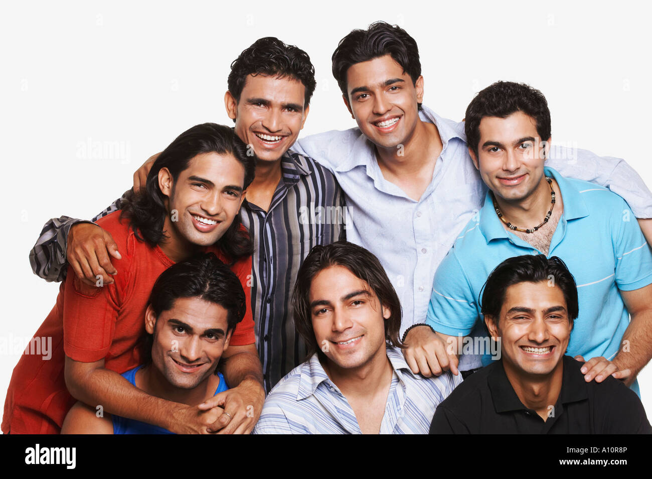 Group of young men smiling Stock Photo - Alamy