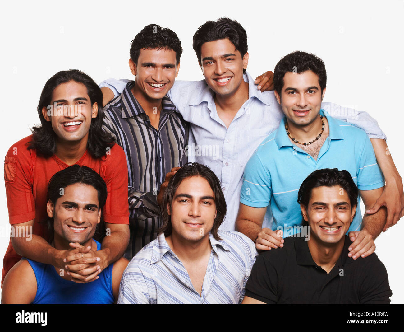 Group of young men smiling Stock Photo - Alamy