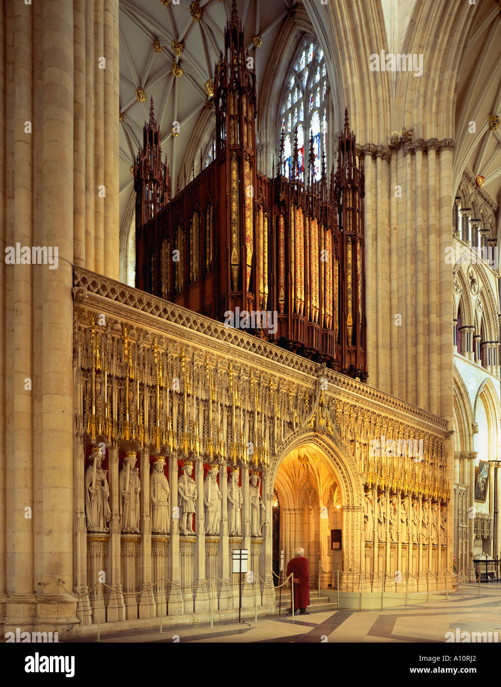 York Minster Cathedral, York, england, showing the interior by the ...