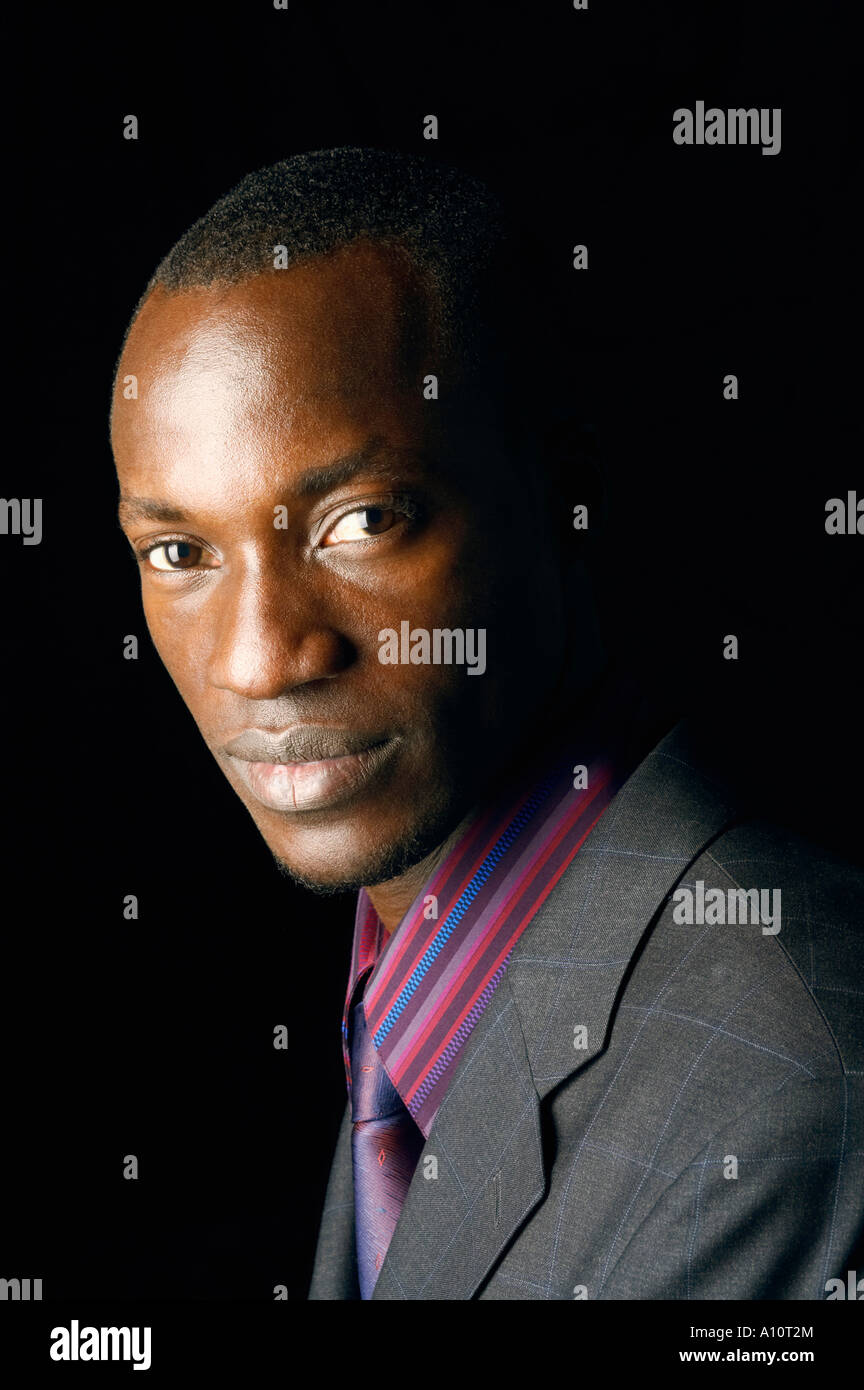 Side profile of a businessman staring Stock Photo - Alamy