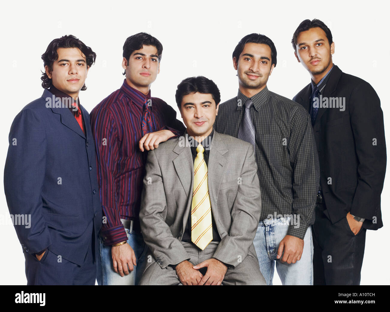 Portrait of five businessmen Stock Photo - Alamy