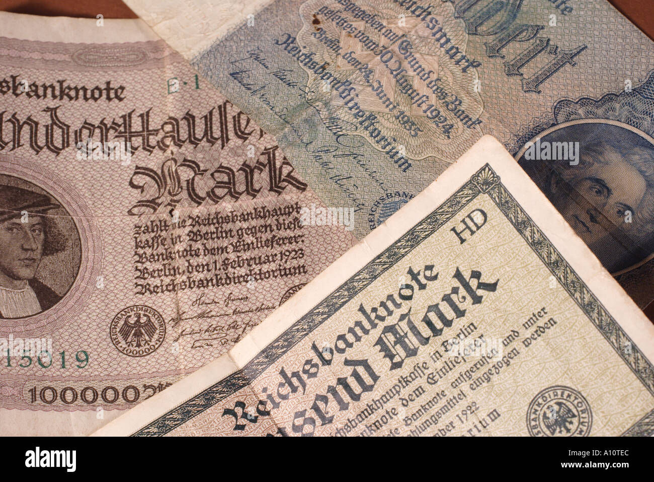 German bank notes hi-res stock photography and images - Alamy