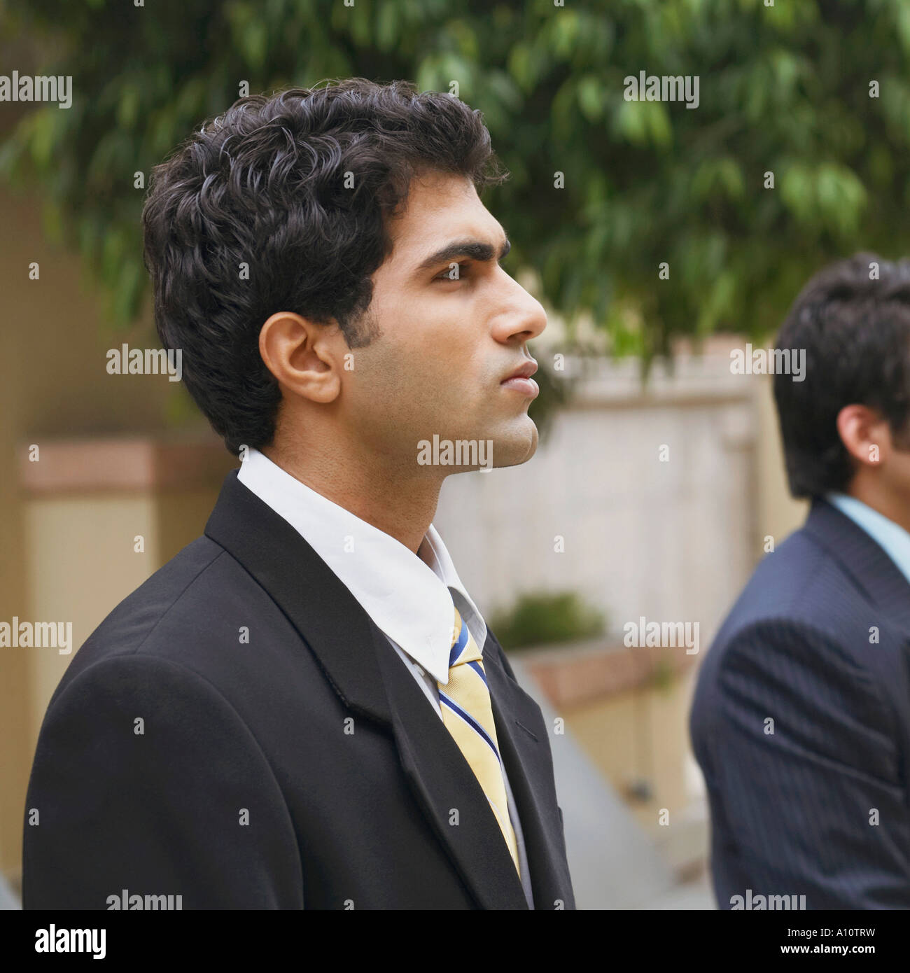 Side profile of a businessman looking serious Stock Photo - Alamy