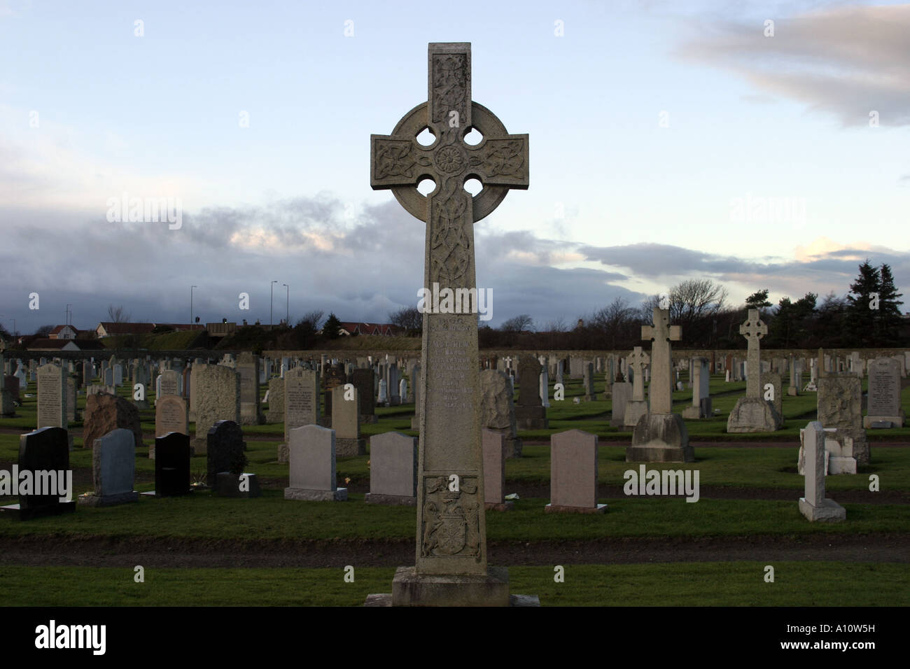 The cemetery in Troon Scotland Stock Photo - Alamy