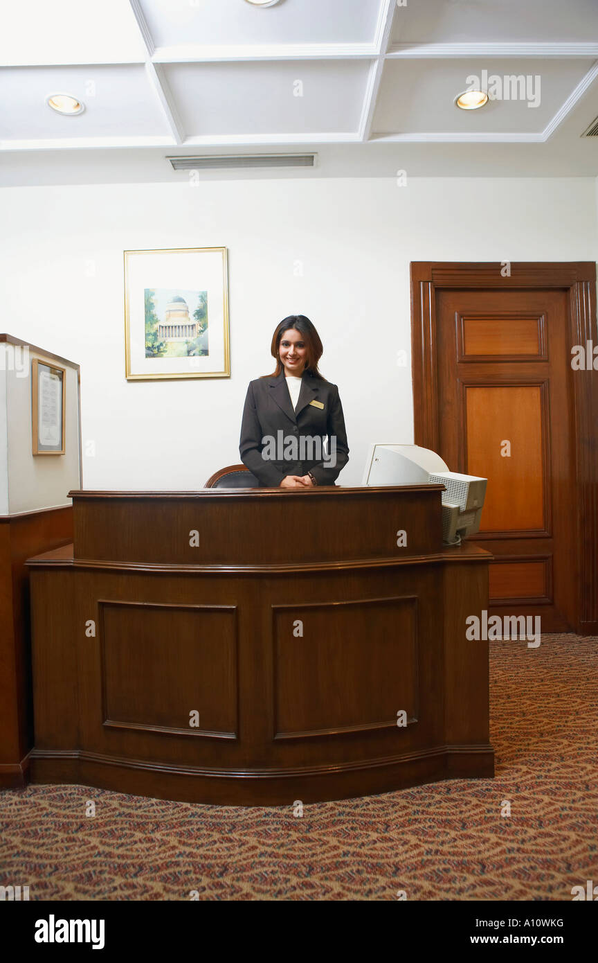Indian female receptionist hi-res stock photography and images - Alamy