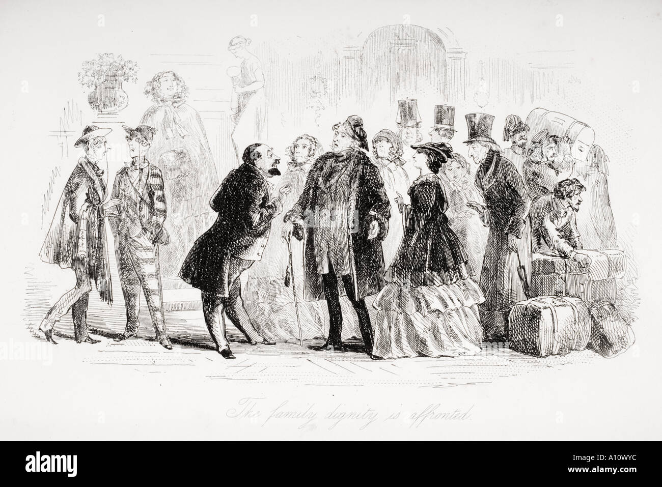 The family dignity is affronted. Illustration by Phiz Hablot Knight ...