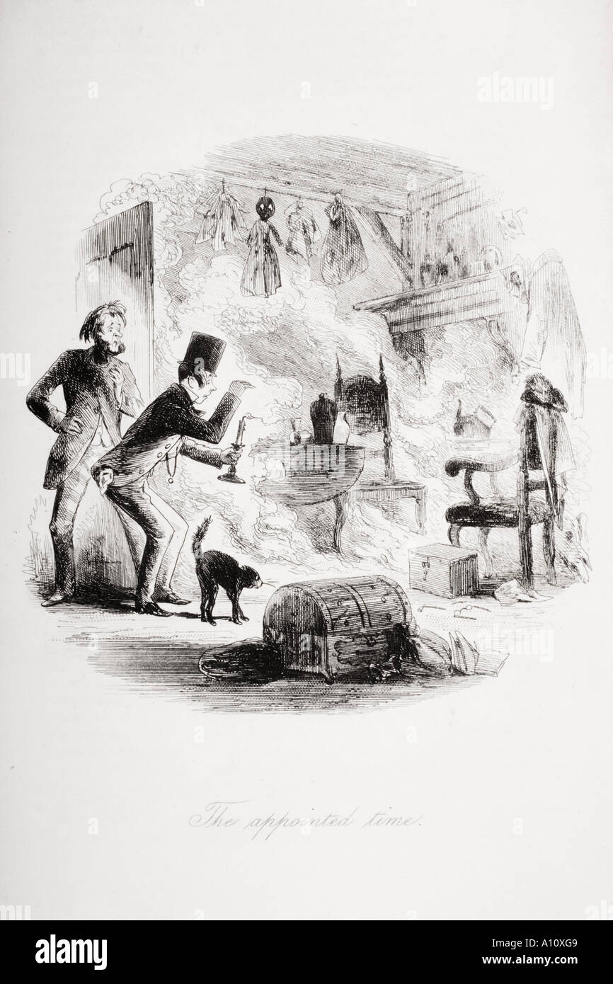 The appointed time. Illustration by Phiz Hablot Knight Browne 1815 ...