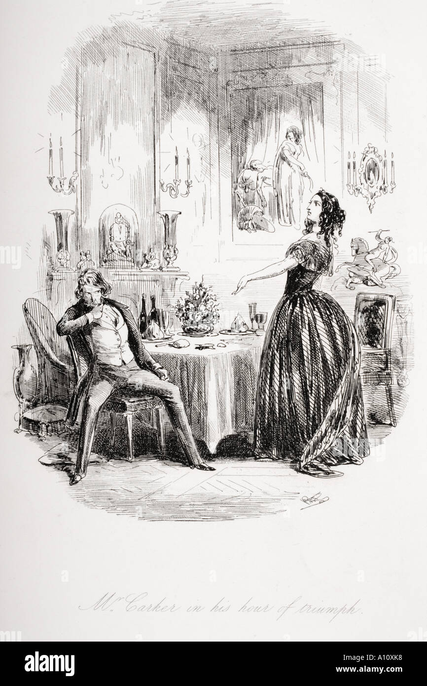 Mr Carker in his hour of triumph. Illustration from the Charles Dickens ...