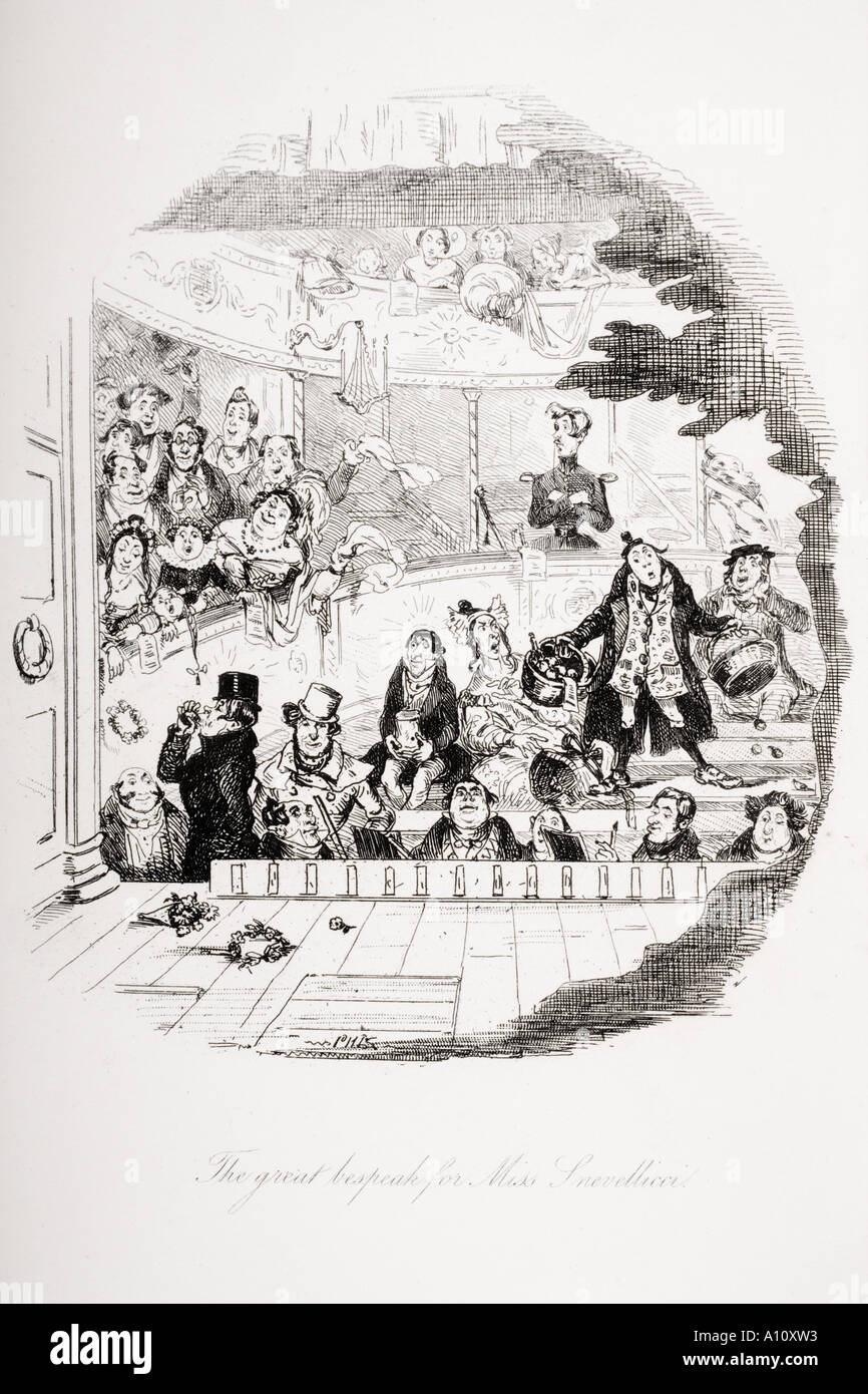 The great bespeak for Miss Snevellicci. Illustration from the Charles ...