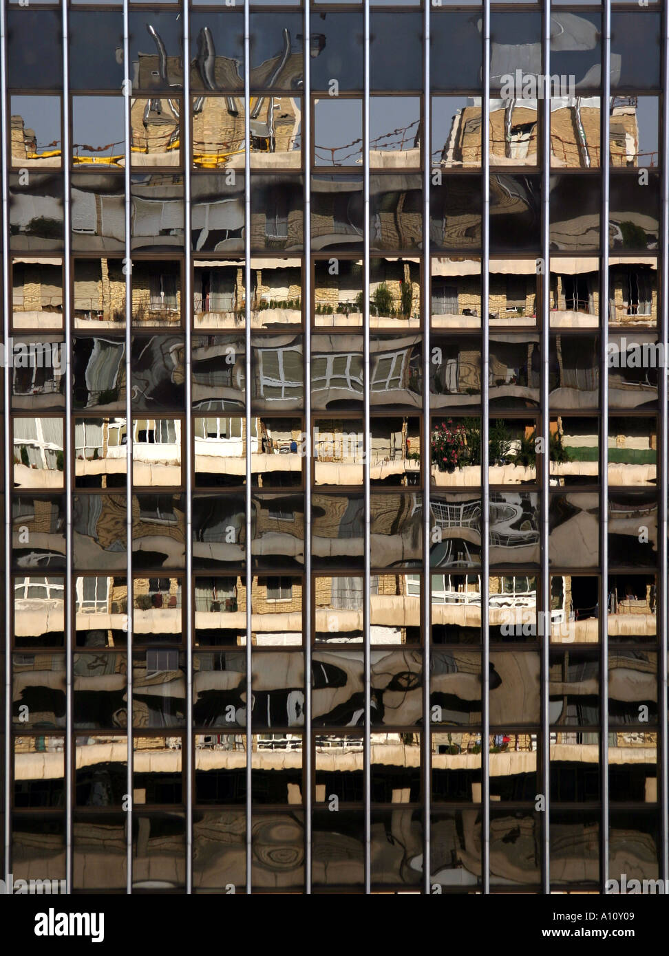 Spain Madrid Glass Tower Skyscraper Reflection Stock Photo - Alamy