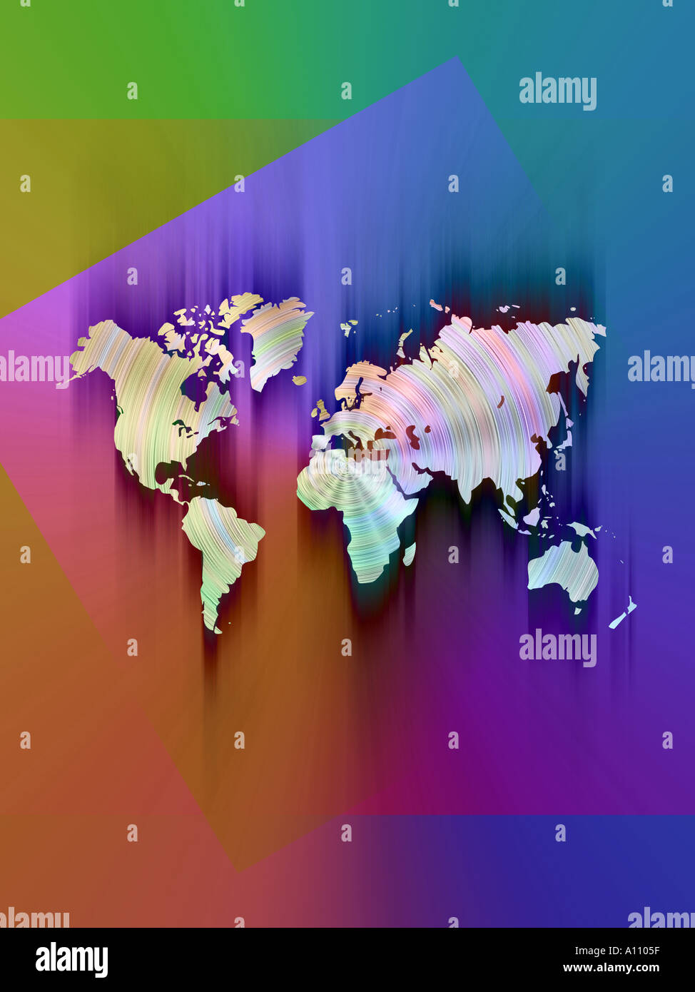 Borderless map hi-res stock photography and images - Alamy