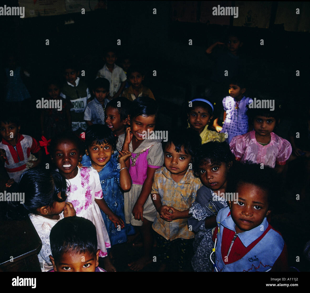 Children at school in Colem Kindergarden in East Goa South india Stock ...