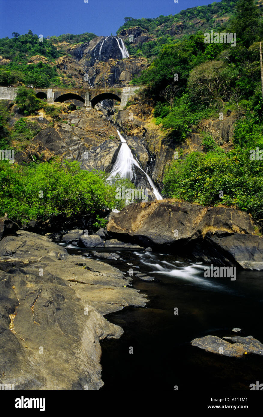 Dudhsagar falls goa india hi-res stock photography and images - Alamy