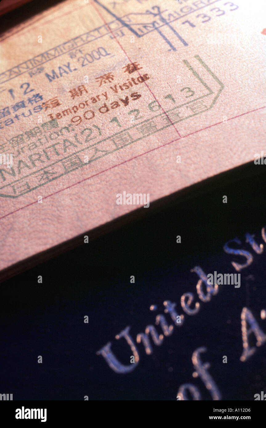 Passport entry stamp Stock Photo - Alamy