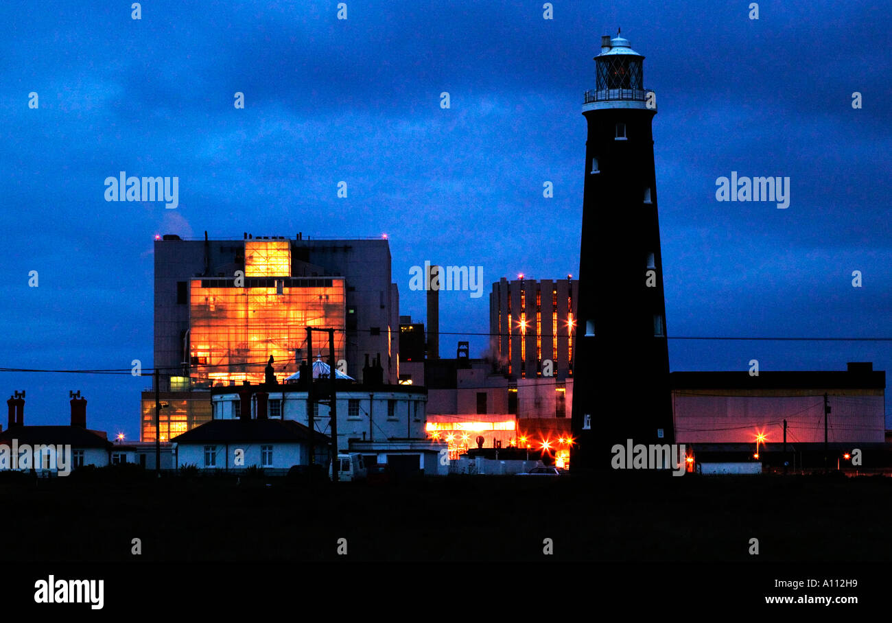 Orange glowing interior of nuclear power station in Dungeness with old ...