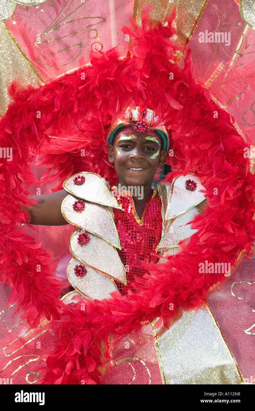 Child at the Notting Hill Carnival parade, London, England, United ...
