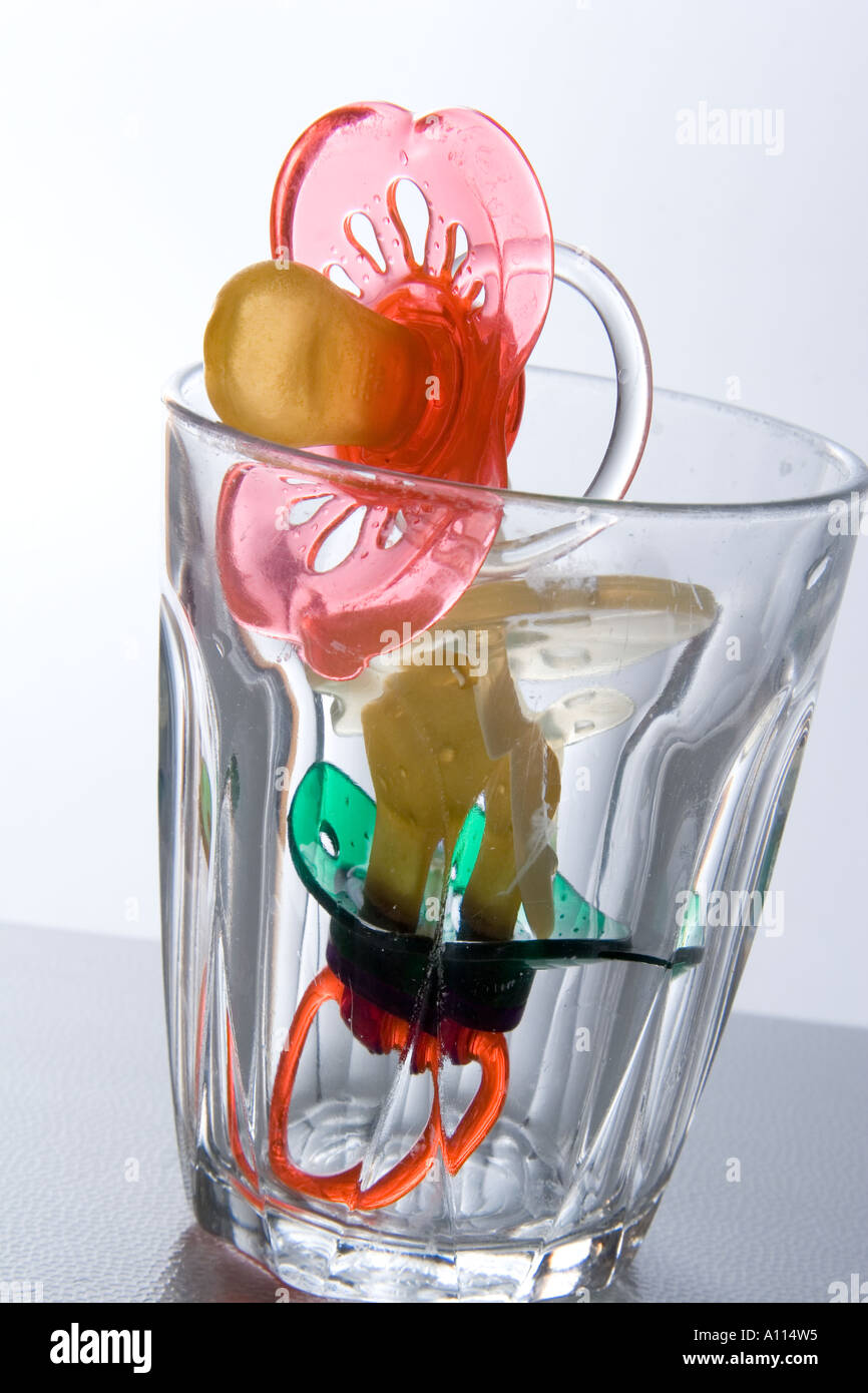 glass, glass, transparent, square, pacifier, two, colored, children ...