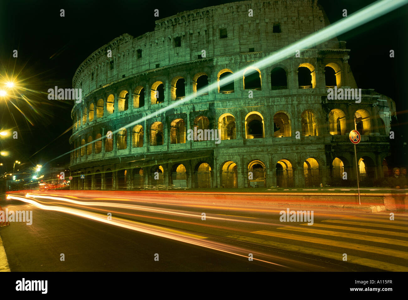 Colosseum at night Rome Stock Photo - Alamy