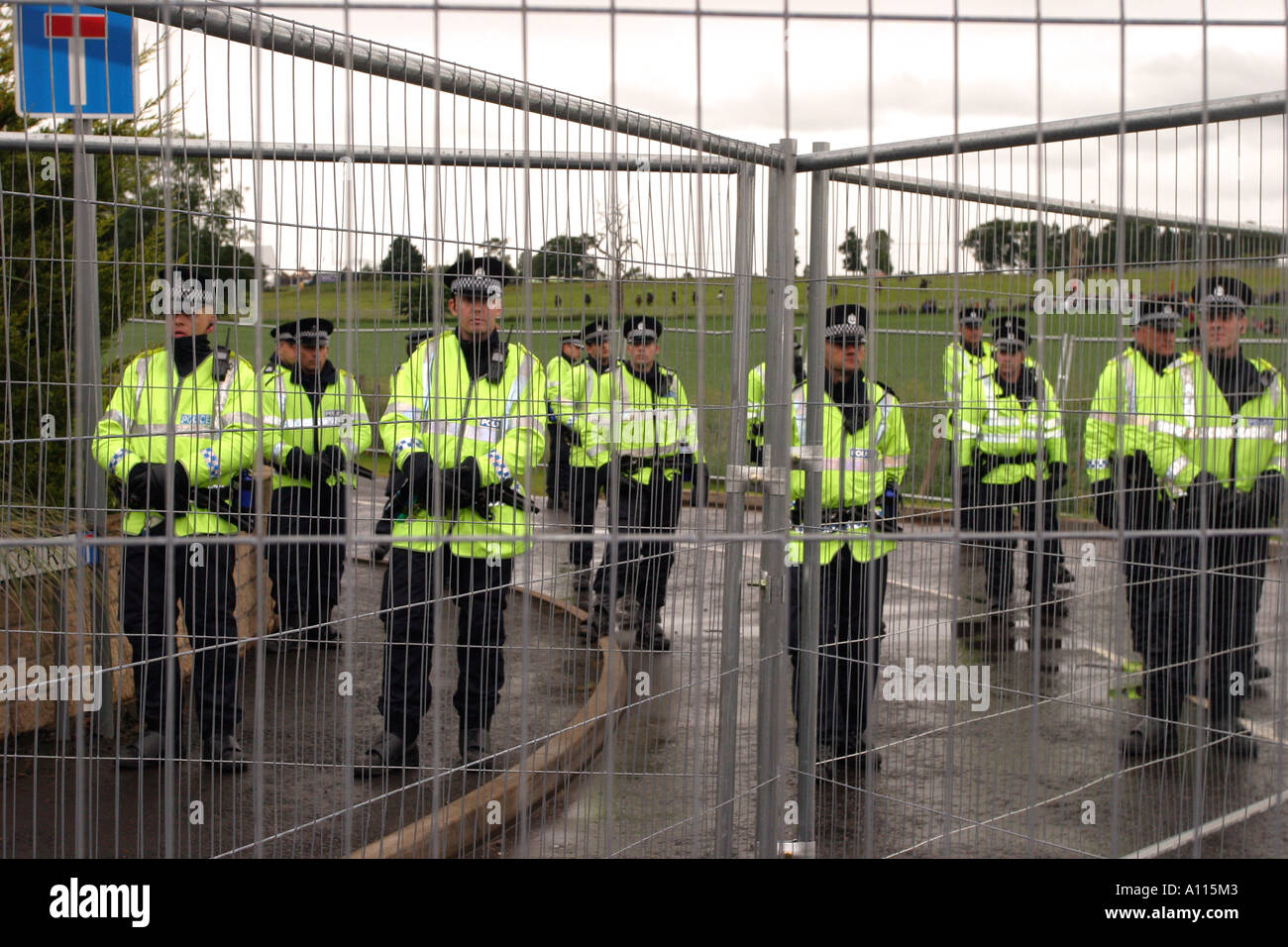 Police barriers hi-res stock photography and images - Alamy
