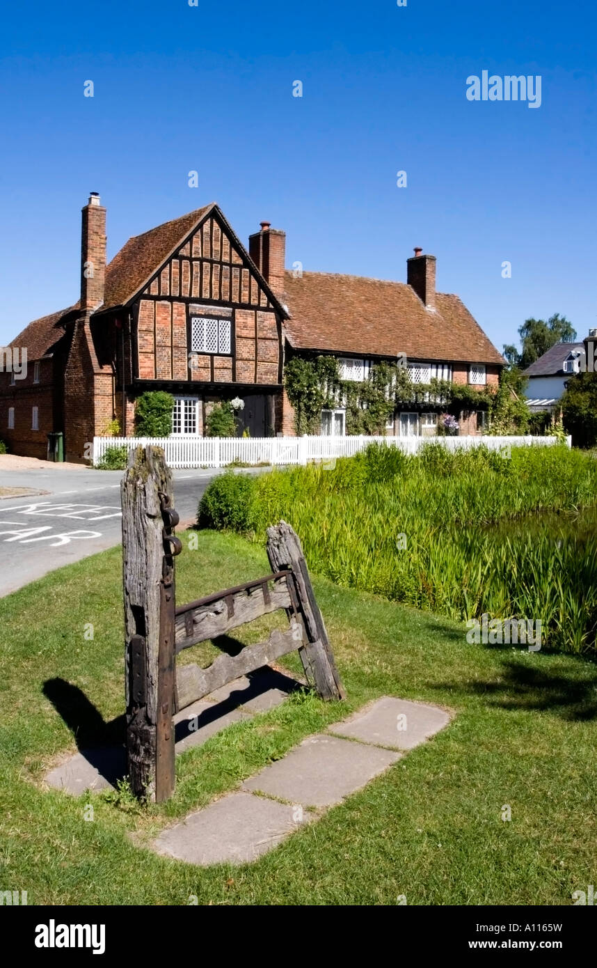 Old Stocks - Aldbury Village - Hertfordshire Stock Photo - Alamy
