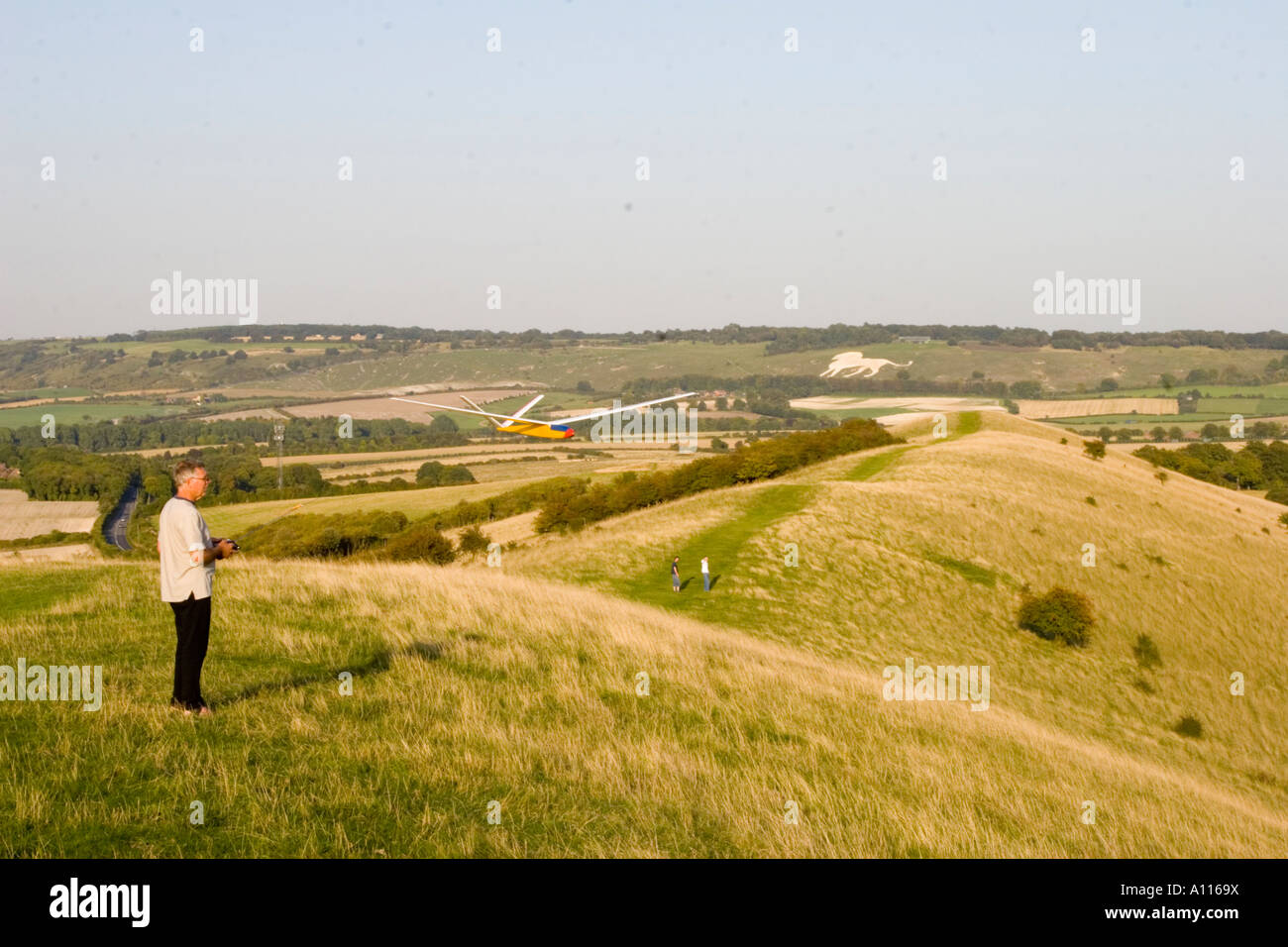 Radio controlled plane, Ivinghoe Beacon Bedfordshire Stock Photo - Alamy