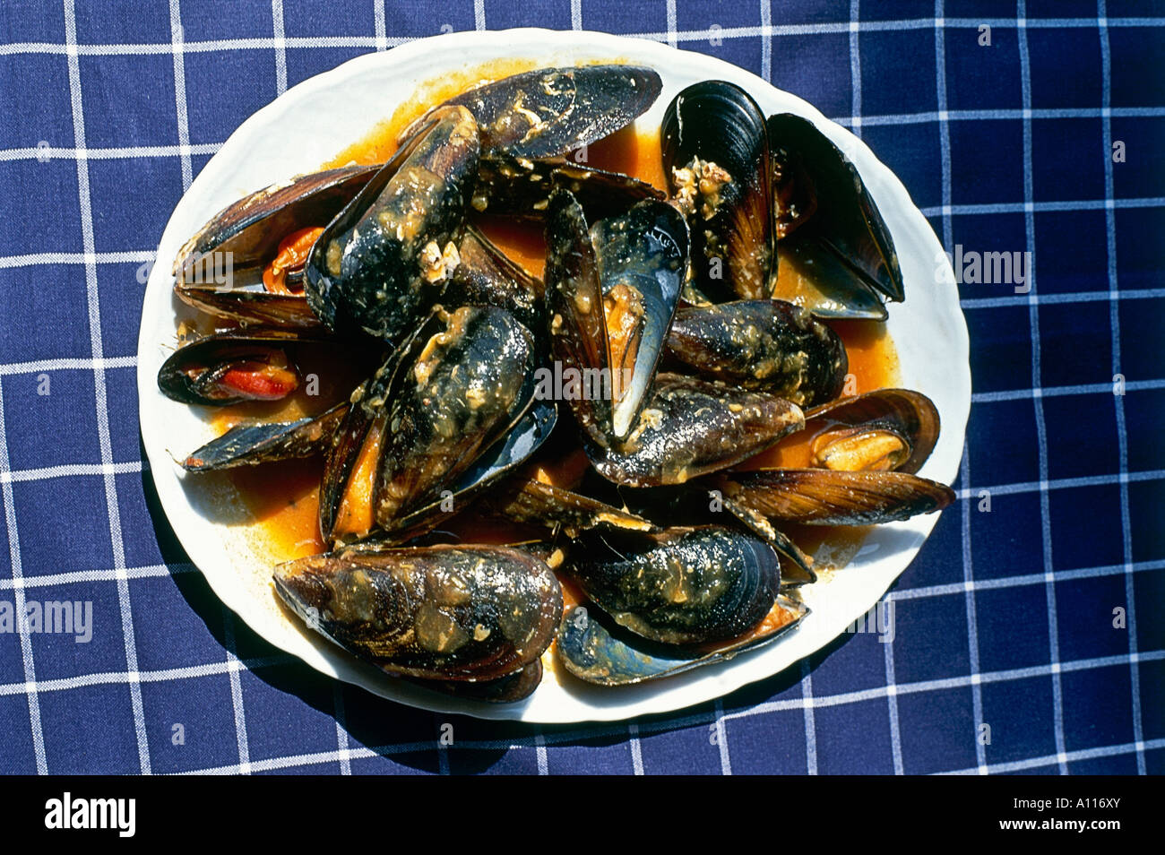 A plate of mussels a fresh catch that day from the sea to your plate ...