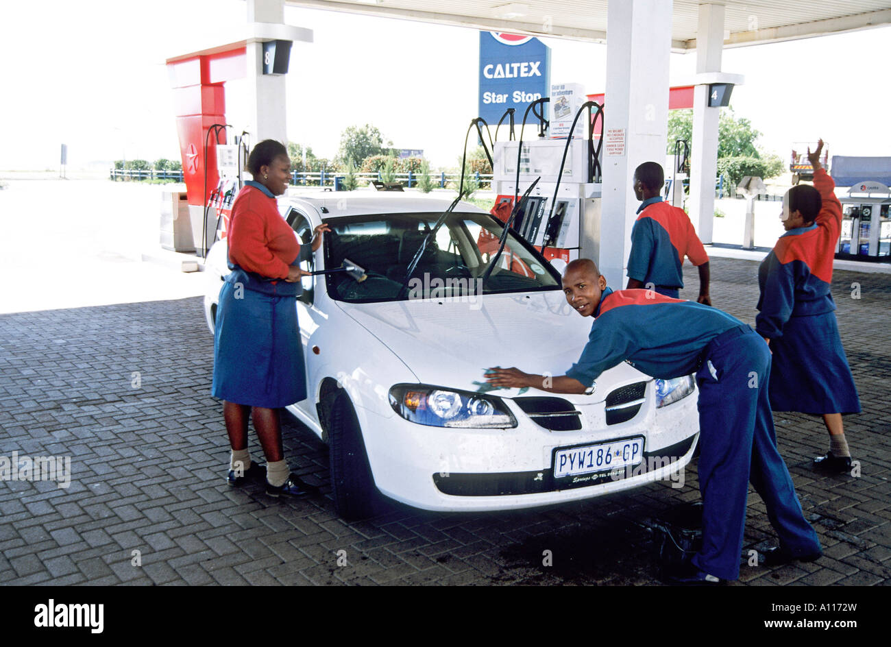 Roadside services petrol station Stock Photo - Alamy