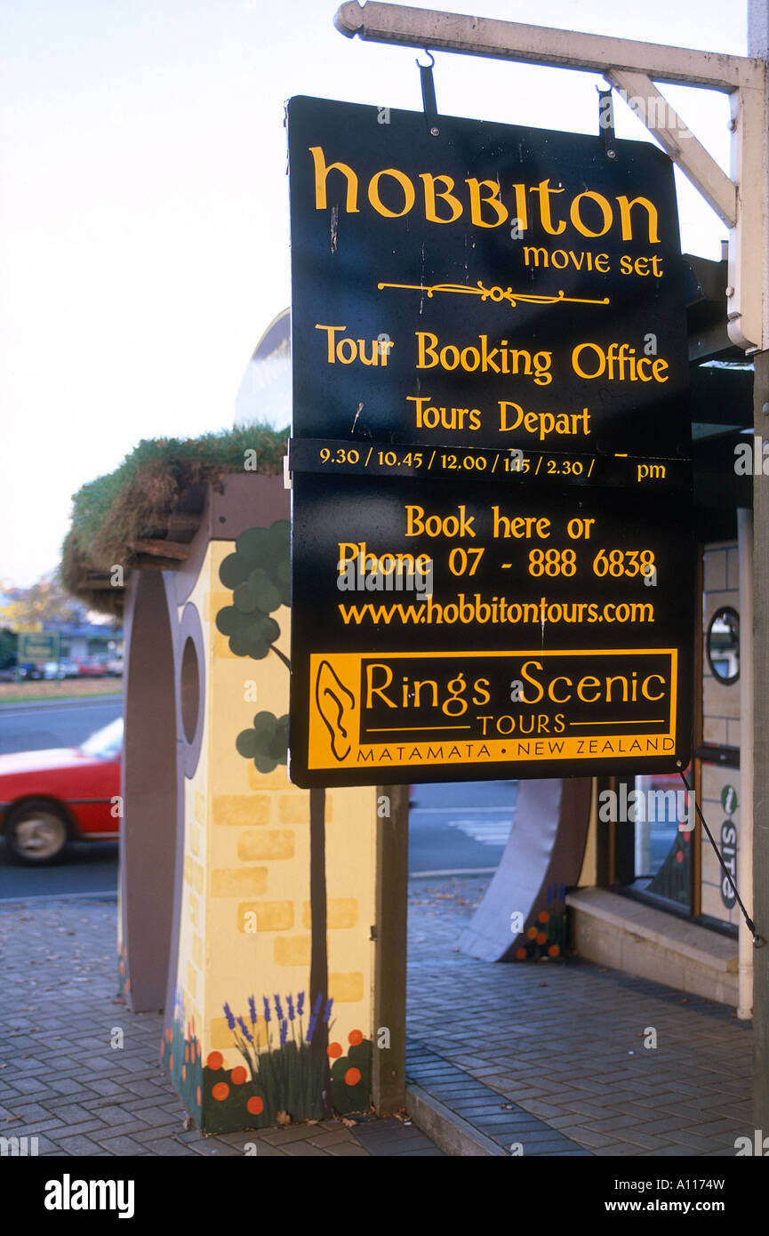 A sign outside the booking office for the Tour of the set of the Lord ...