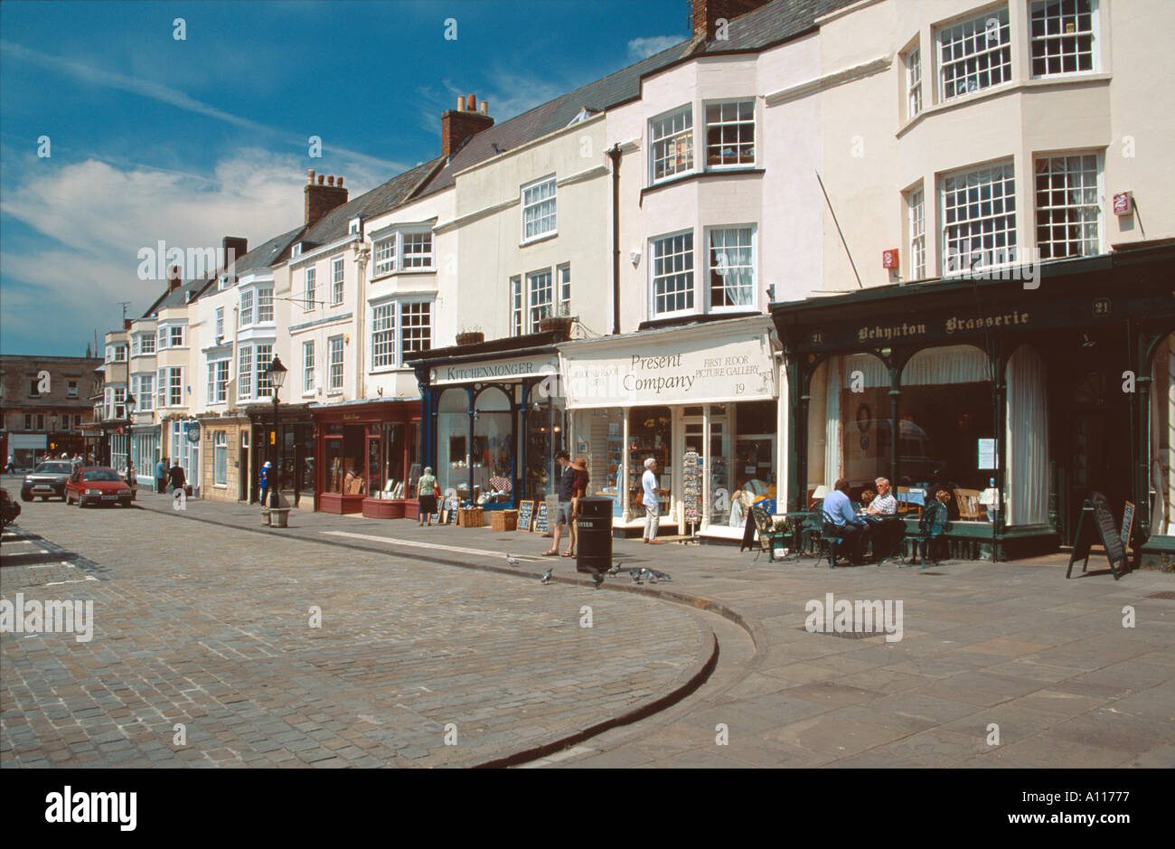 Wells Somerset UK The Market Square Stock Photo - Alamy