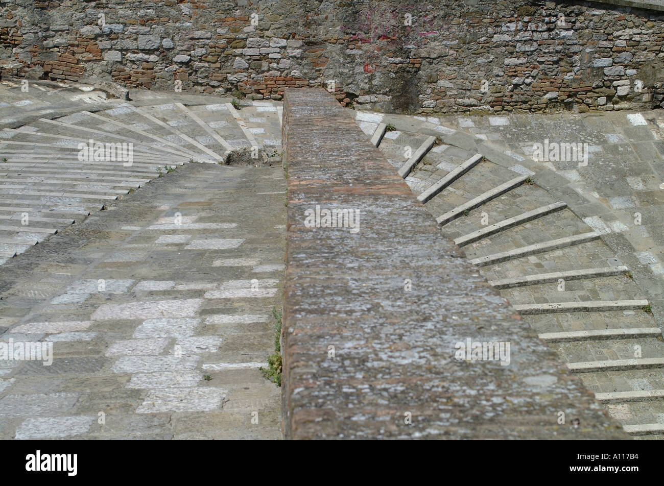 ancient stone staircase Perugia Italy 2001 Stock Photo - Alamy