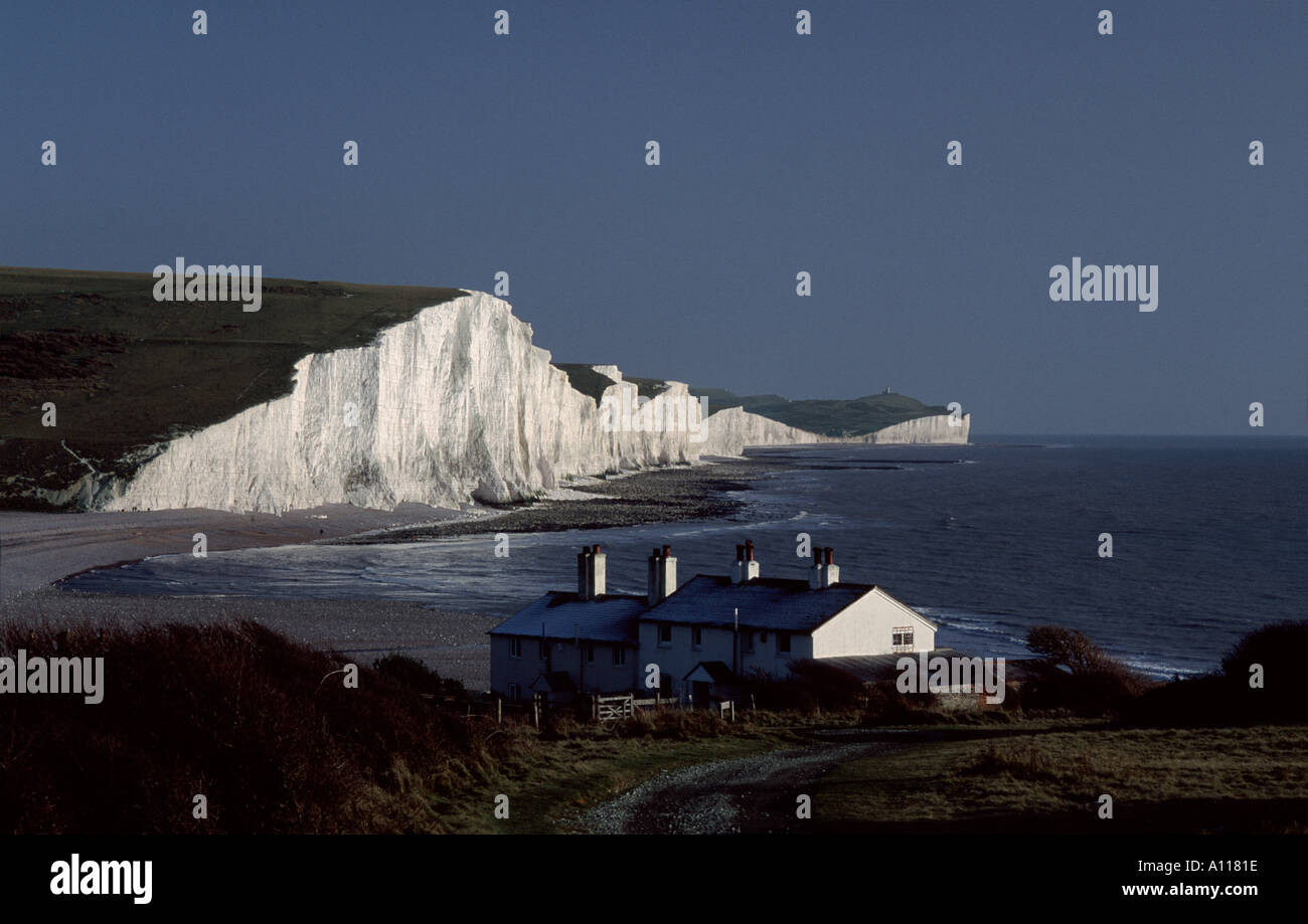 White cliffs Sussex England Stock Photo - Alamy