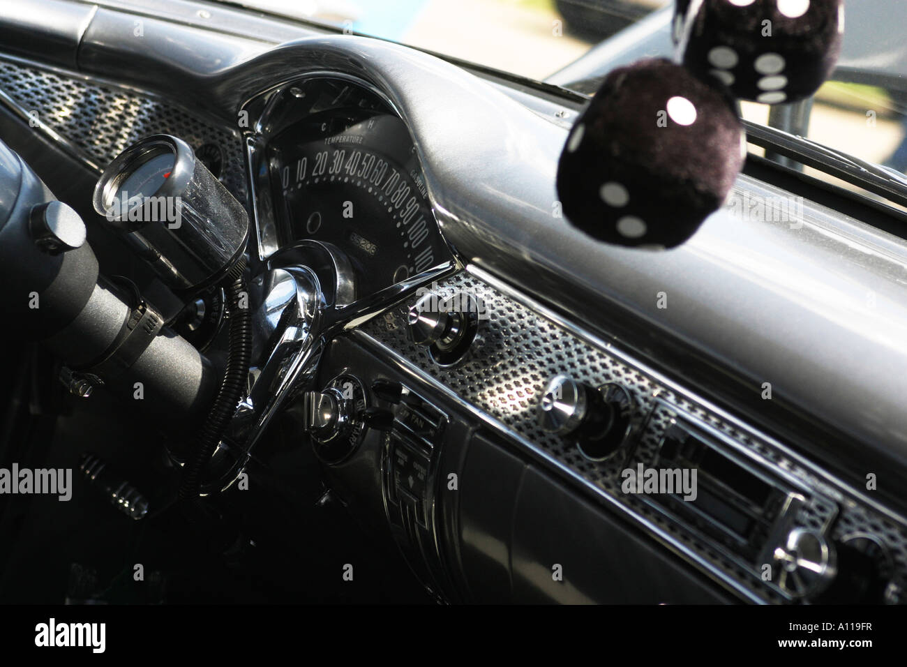 Antique car dash Stock Photo - Alamy