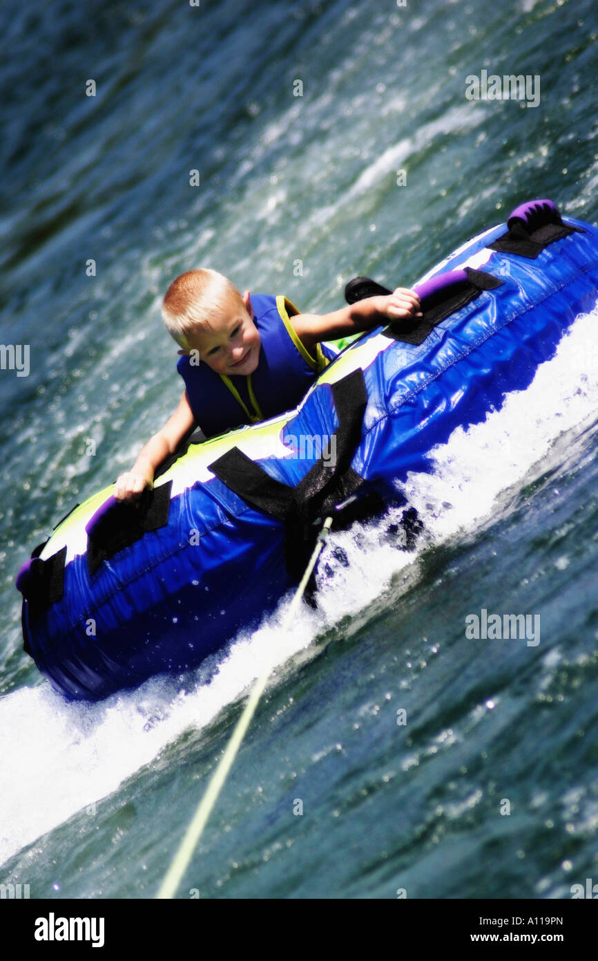 Boy child kid innertube hi-res stock photography and images - Alamy