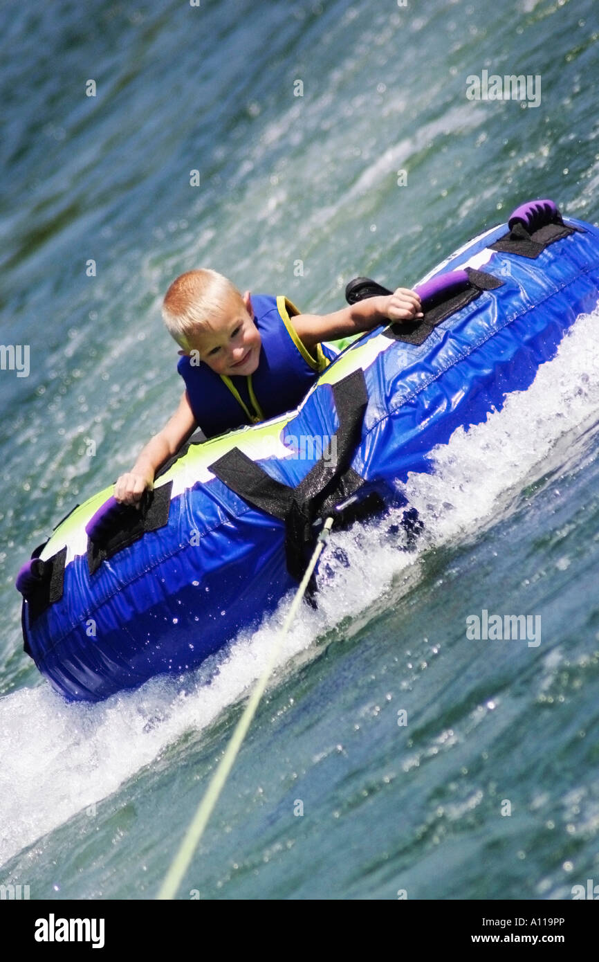 Boy tube water river hi-res stock photography and images - Alamy