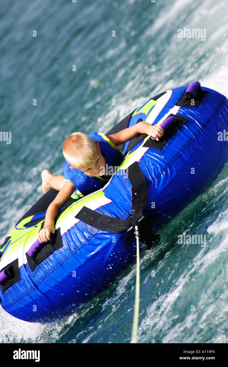 Boy tube water river hi-res stock photography and images - Alamy