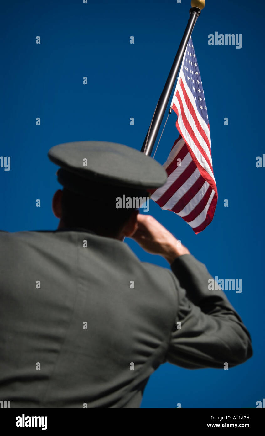 Military personnel saluting Stock Photo - Alamy