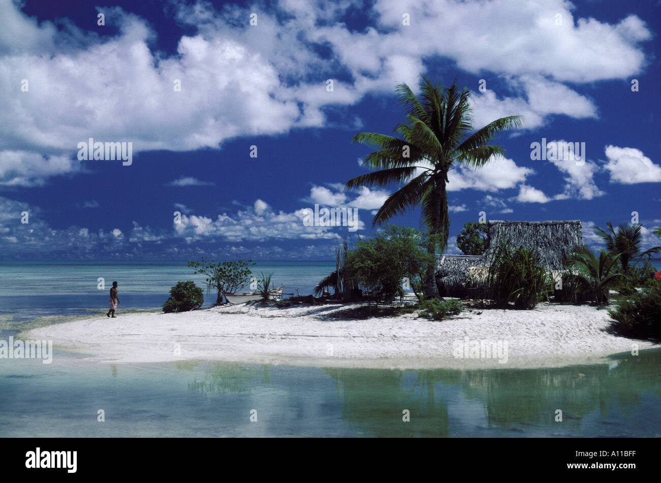 Islet on Tarawa atoll Kiribati Central Pacific Stock Photo - Alamy