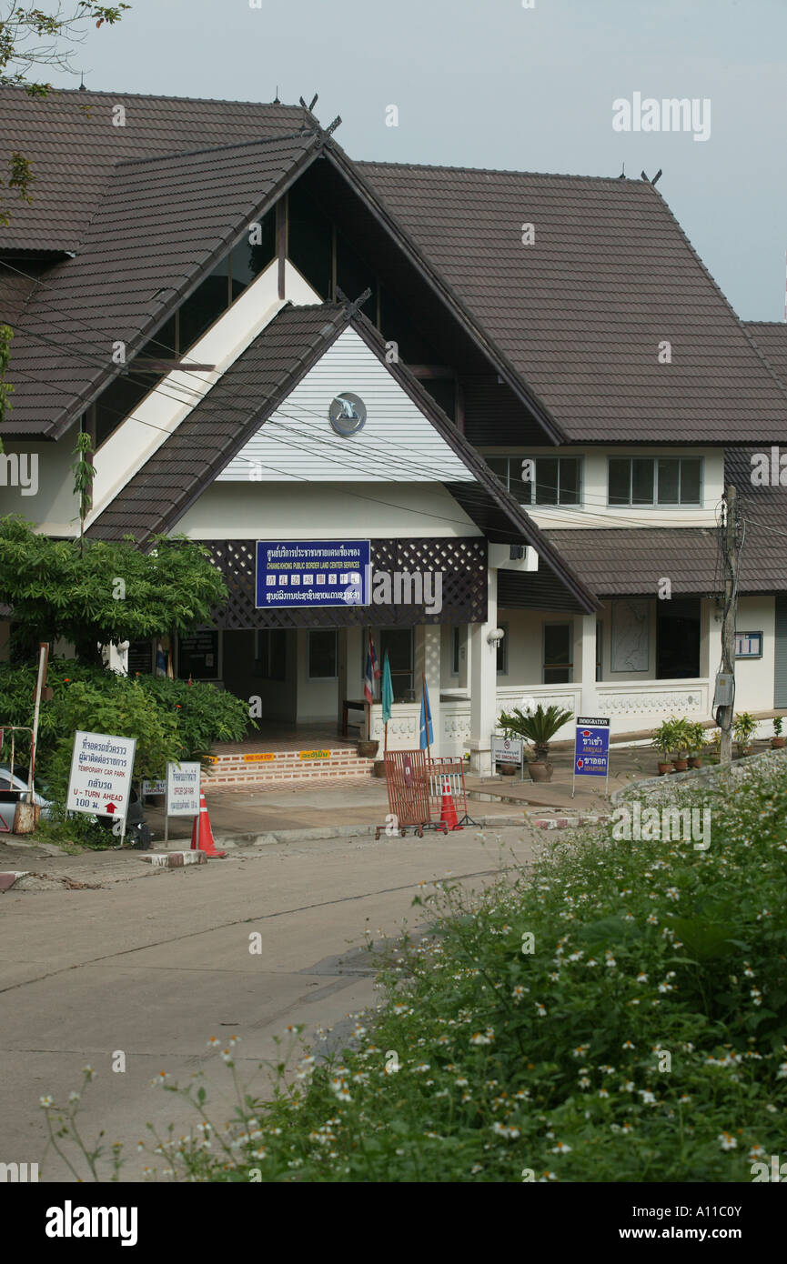 Exterior of Thai Checkpoint building to Laos at Chiang Khong Stock ...