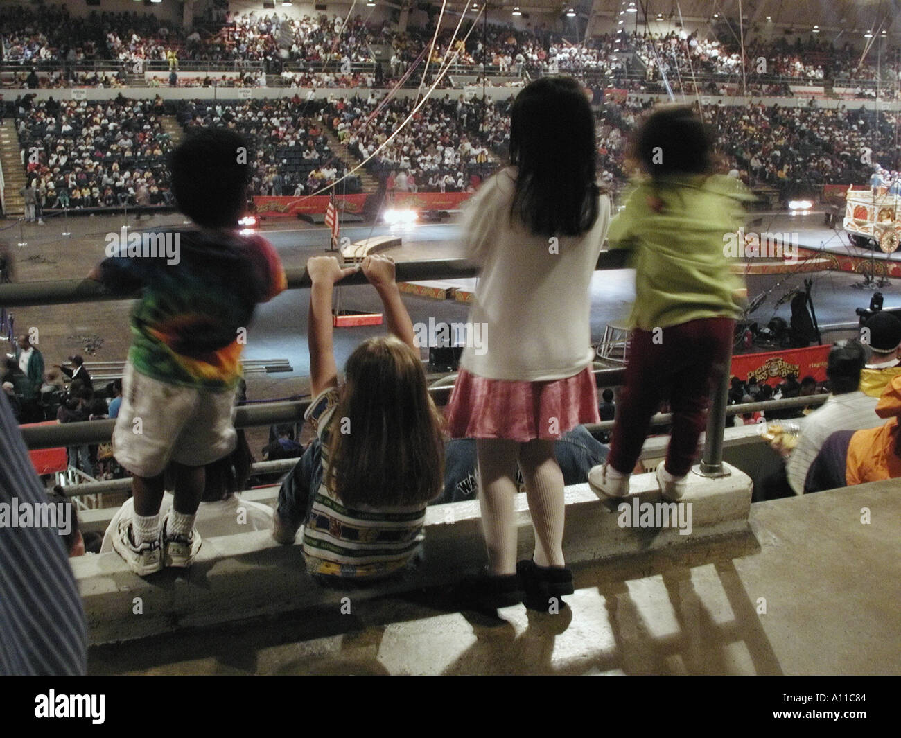 Children watching the circus Washington DC USA Stock Photo - Alamy
