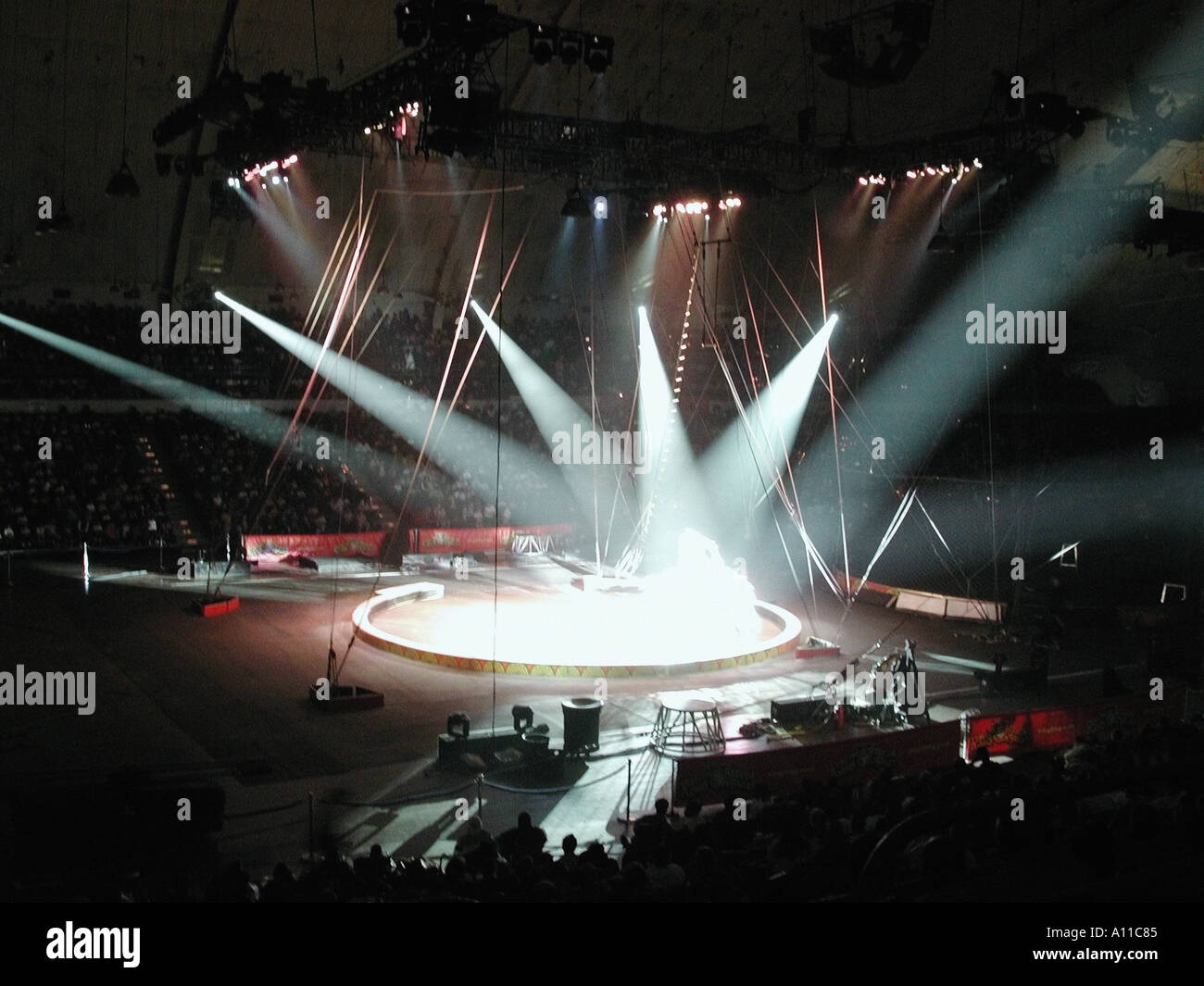 Circus spotlights and crowd Washington DC USA Stock Photo - Alamy