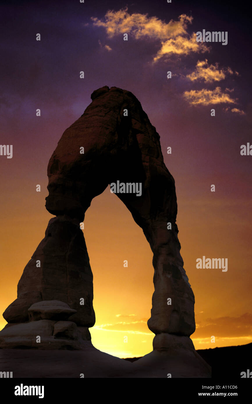 delicate arch at sunset Stock Photo - Alamy
