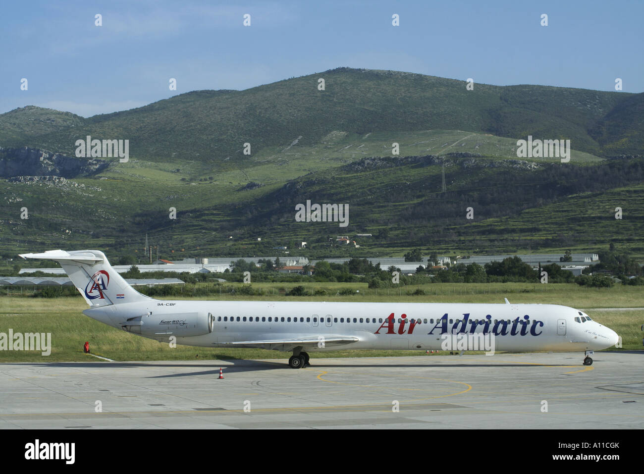 Air Adriatic jet at Split airport Stock Photo - Alamy