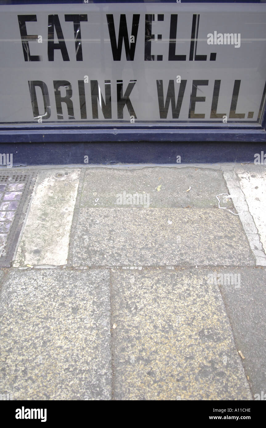 eat well drink well Stock Photo - Alamy