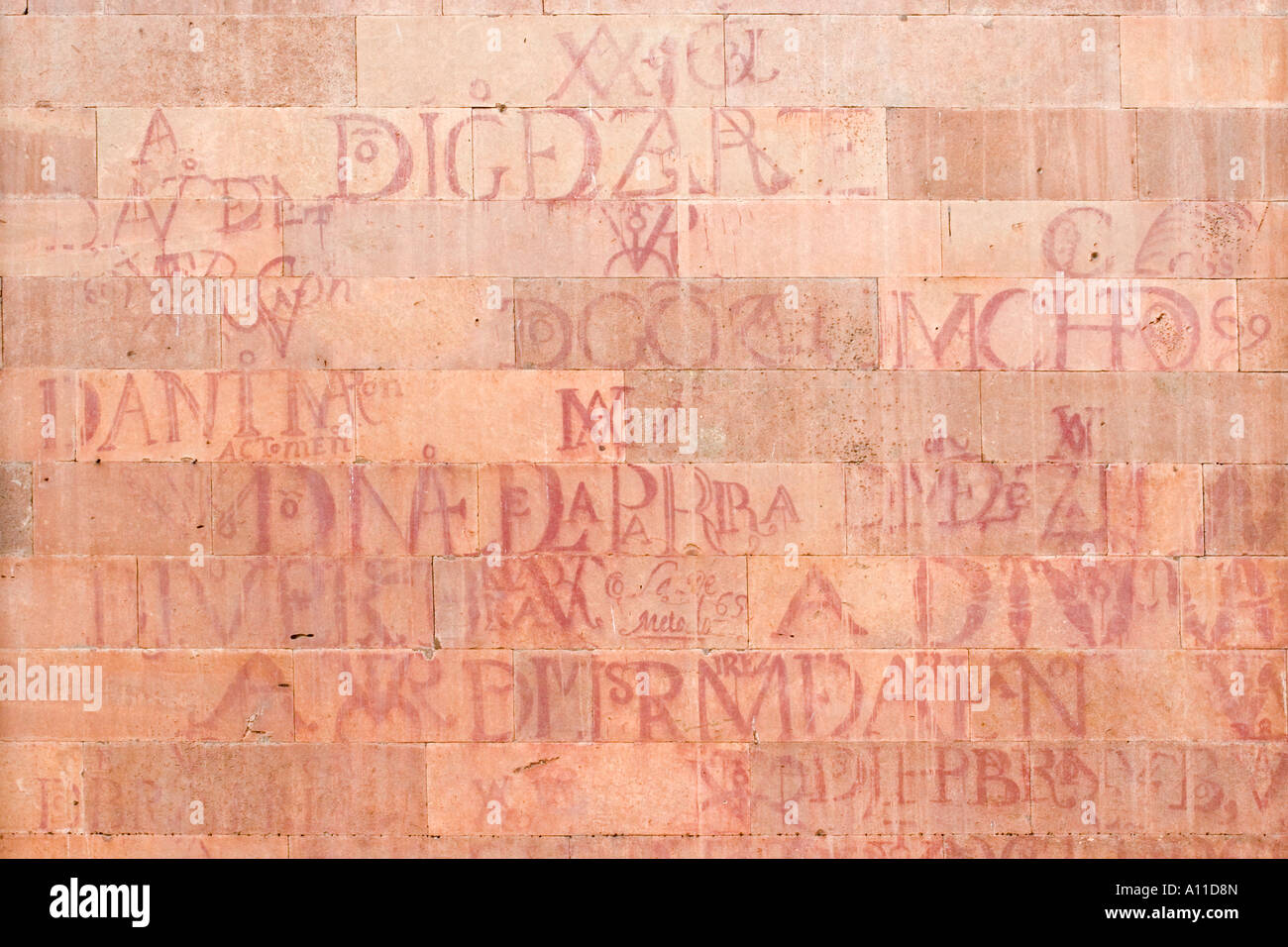 Signatures on Salamanca walls (Castile and Leon - Spain). Signatures ...