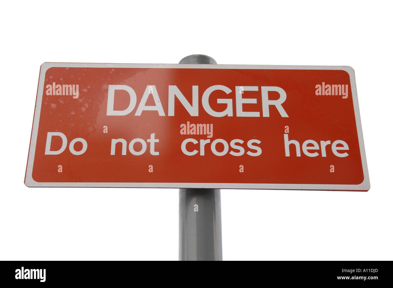 danger do not cross red sign street colour color horizontal safety safe ...