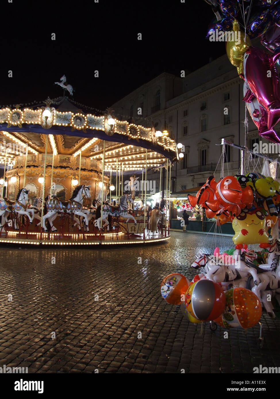 fair ground at night Stock Photo - Alamy