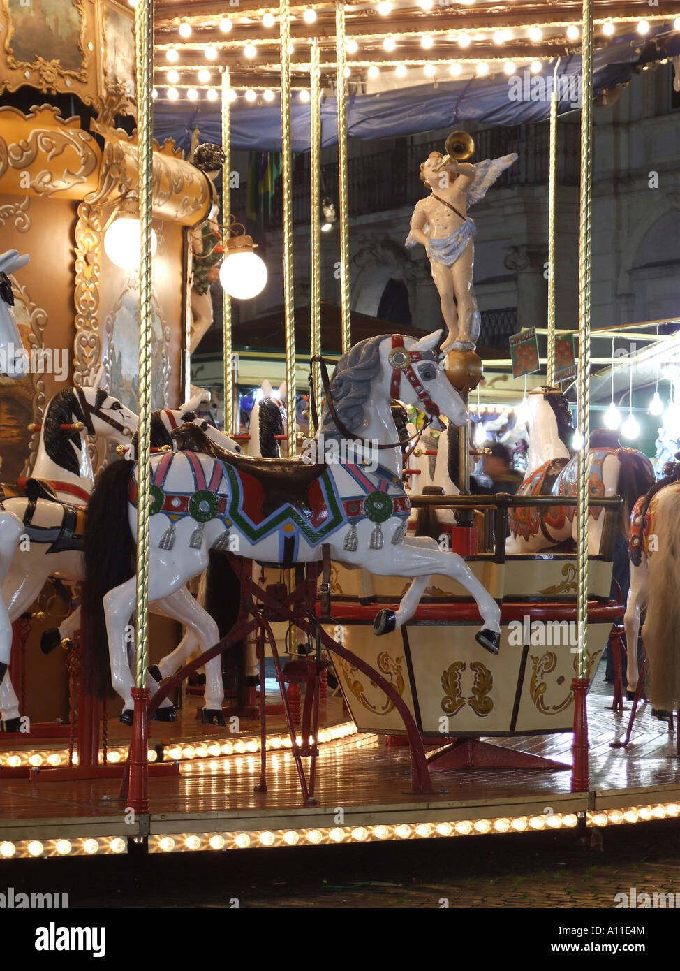fair ground ride at night Stock Photo - Alamy