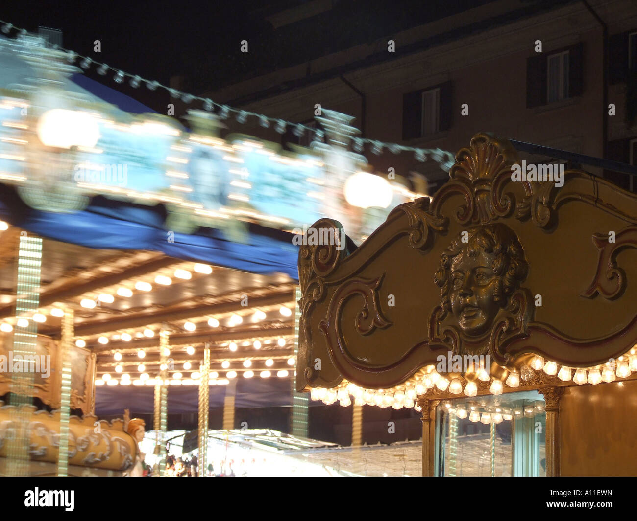 fair ground at night Stock Photo - Alamy
