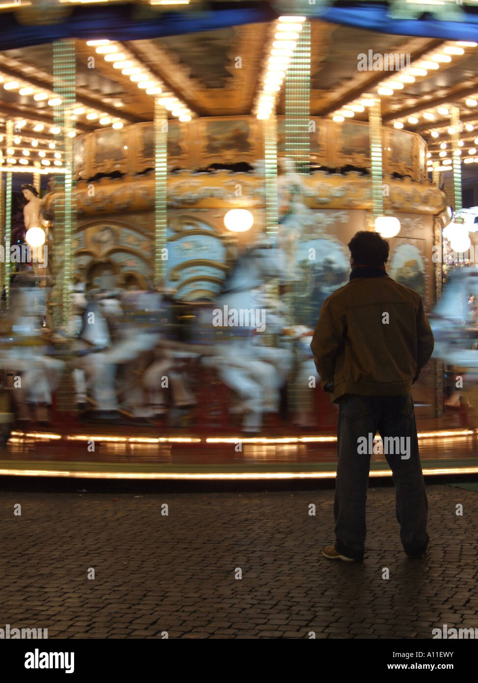 fair ground at night Stock Photo - Alamy